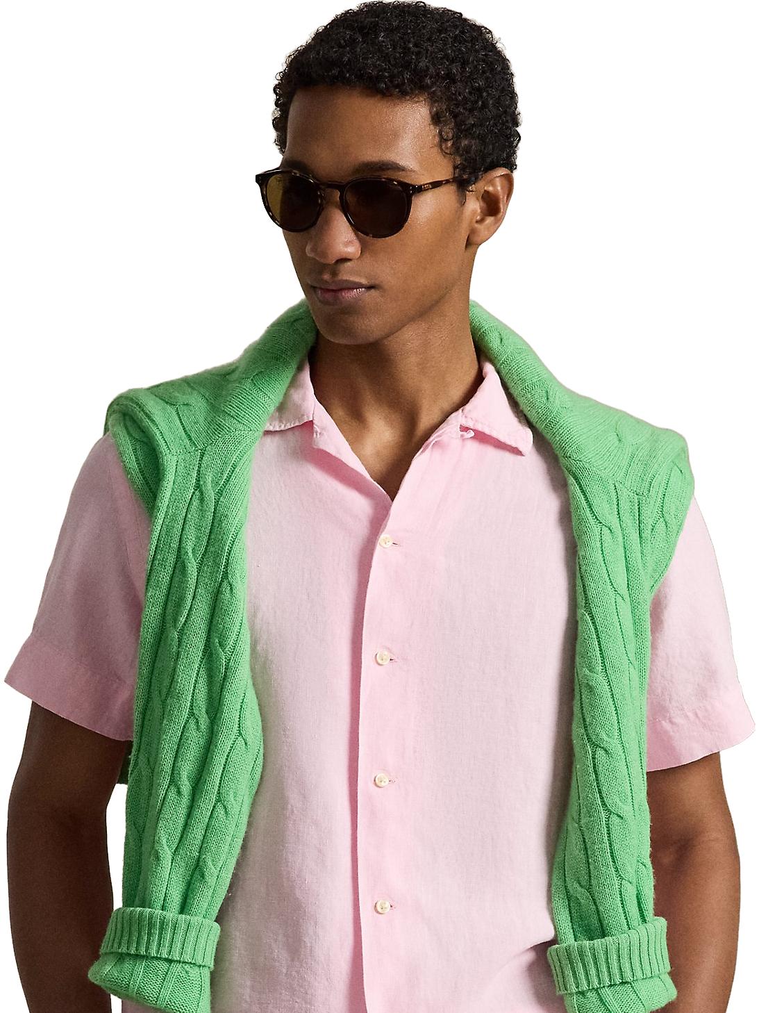 RALPH LAUREN classic fit linen camp shirt